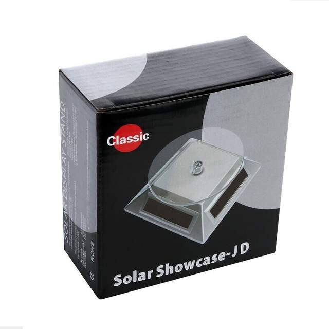 Solar Showcase-JD 360° Turntable Rotating - White - TheShop.pk