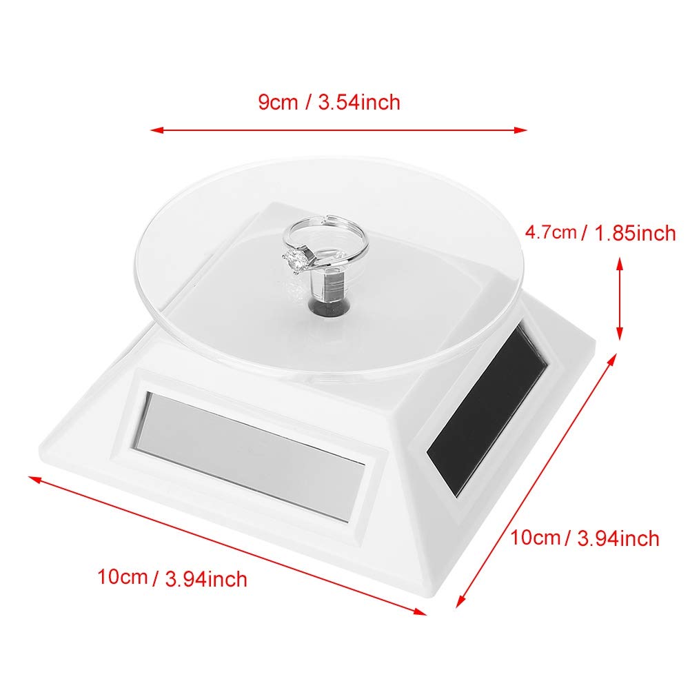 Solar Showcase-JD 360° Turntable Rotating - White - TheShop.pk